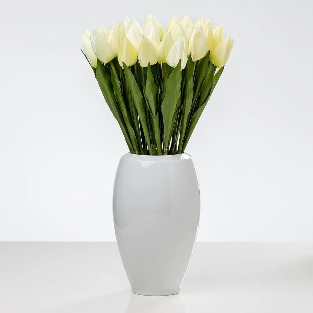 Umělý tulipán ALAN v krémové barvě, délka 50 cm. Cena za 1 kus.