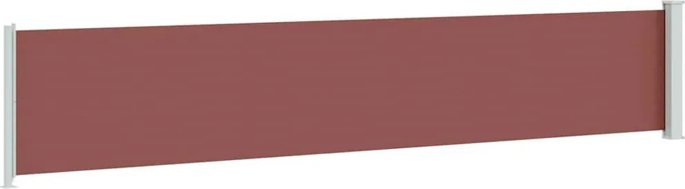 Zatahovací boční markýza 117 x 614 cm hnědá 317951