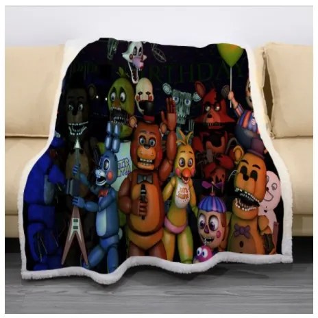 Plyšová deka s 3D potiskem Five Nights at Freddys Variace: 1, Velikost: 100 x 150 cm