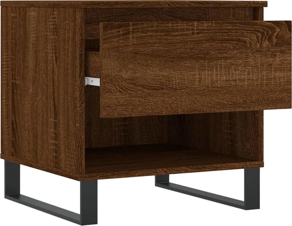 vidaXL Konferenční stolky 2 ks 50x46x50 cm kompozitní dřevo [830939] Barva: hnědý dub