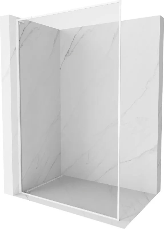 Mexen Kioto-F L, sprchová zástěna s rámem 65 x 202 cm, 8 mm čiré sklo, bílý profil, 800-065-174-20-00