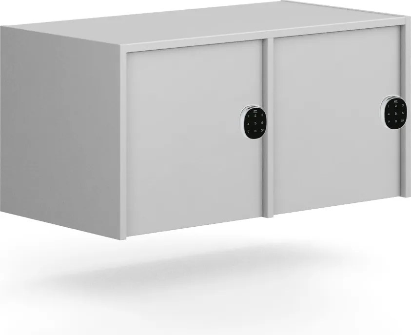 Nástavba pro skříně FRAME, 2x dveře, 872 x 450 x 427 mm, kódový zámek, šedá