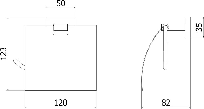 Mexen příslušenství, ARNO držák na wc papír, zlatá, 7020733-50