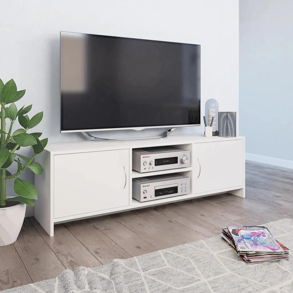 800279 vidaXL TV stolek bílý 120 x 30 x 37,5 cm dřevotříska