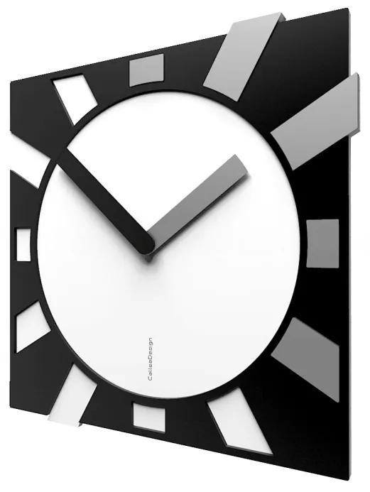 Designové hodiny 10-023 CalleaDesign Jap-O 38cm (více barevných variant) Barva černá klasik-5 - RAL9017
