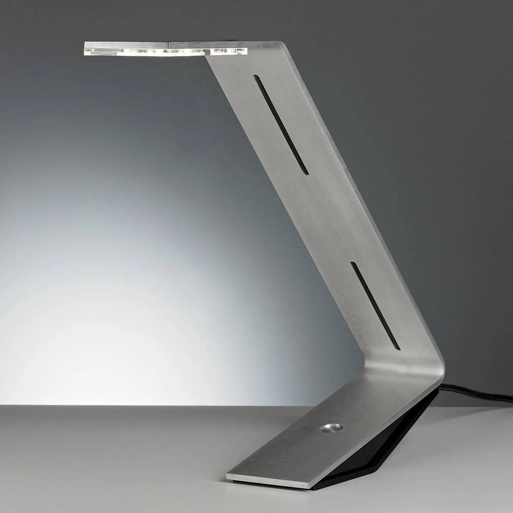TECNOLUMEN Flad - stolní lampa LED, stříbrnošedá