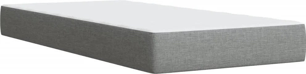 Box spring postel s matrací světle šedá 80 x 200 cm textil 3290322