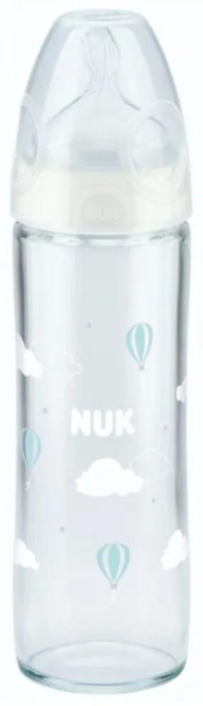 Skleněná kojenecká láhev NUK New Classic 240 ml white Bílá