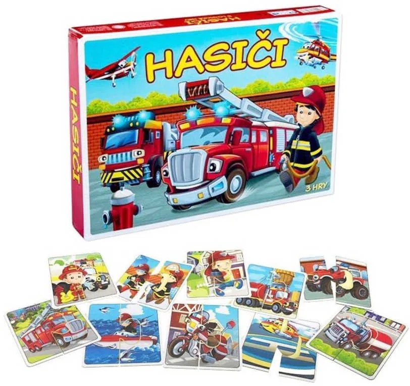 HYDRODATA Hra Hasiči 3 logické hry 3v1 puzzle *SPOLEČENSKÉ HRY* 170981