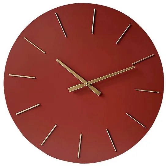 BIZZOTTO Nástěnné hodiny TIMELINE cihlové 0182442