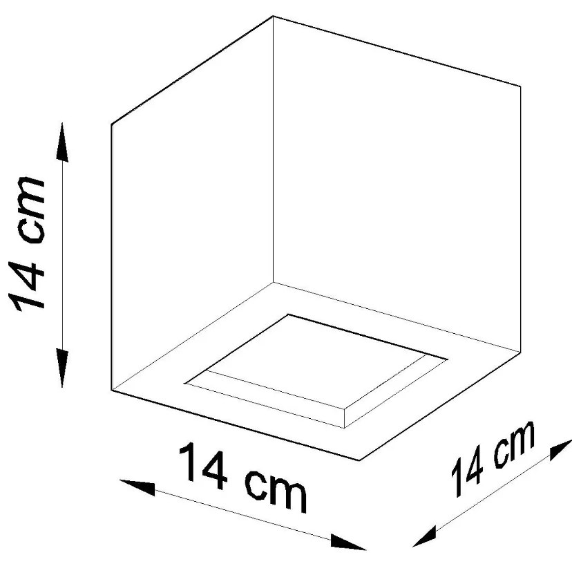 Sollux Lighting Nástěnné svítidlo keramické LEO Černá