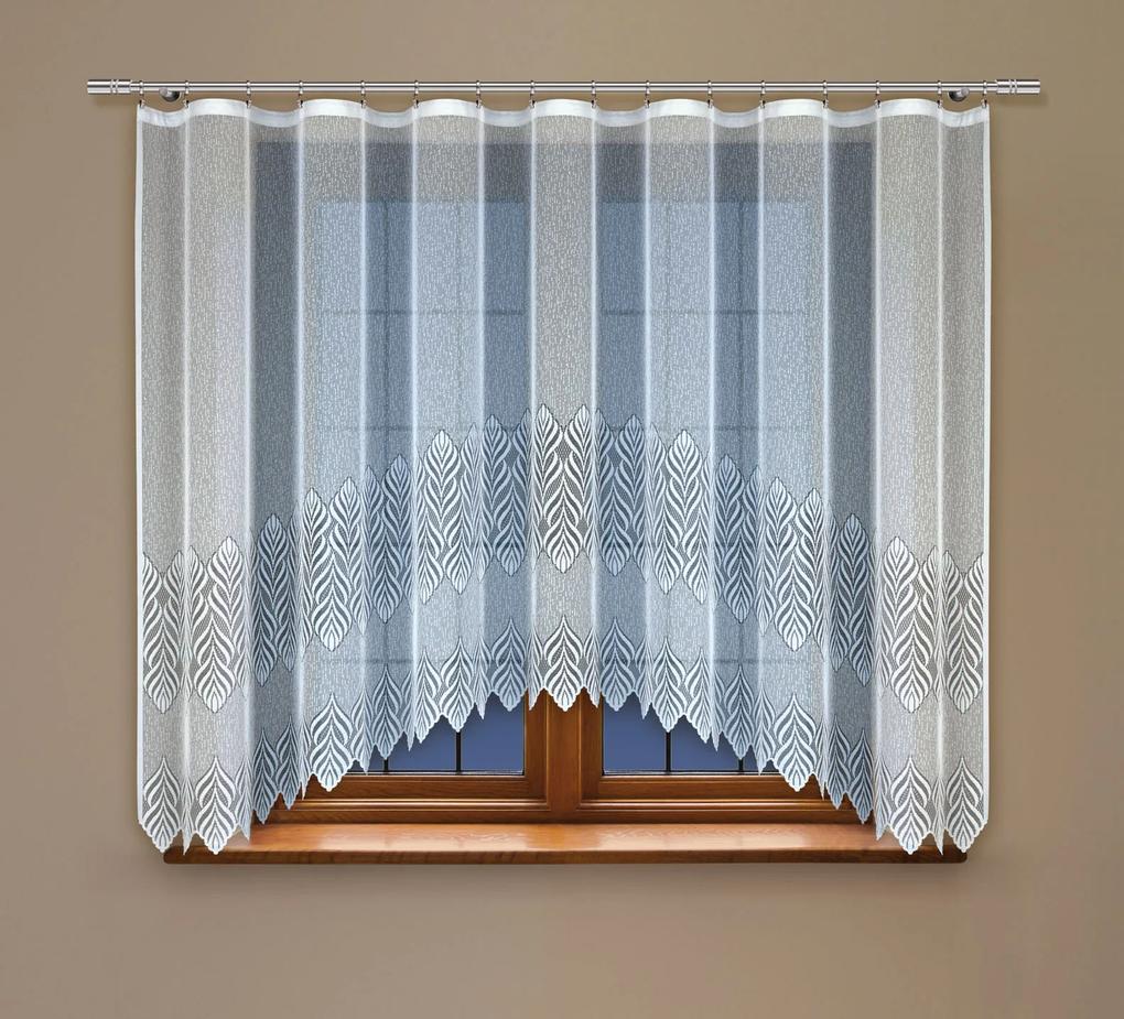 Dekorační žakárová záclona s řasící páskou KAREN 160 bílá 400x160 cm MyBestHome