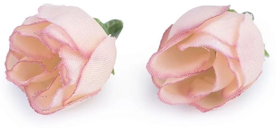 Umělý květ růže Ø20 mm balení 30 kusů - 3 růžová sv.