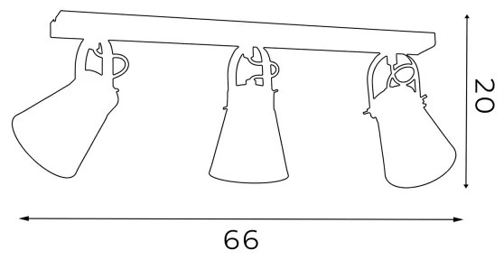 Bodové svítidlo AMOS 3xE27/60W/230V
