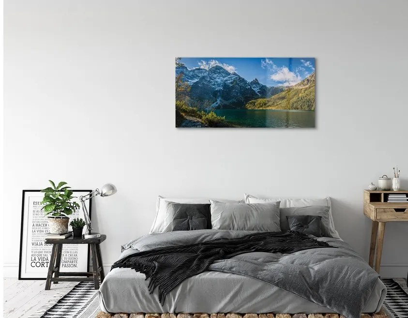 Obraz na skle jezírka salašnický 100x50 cm
