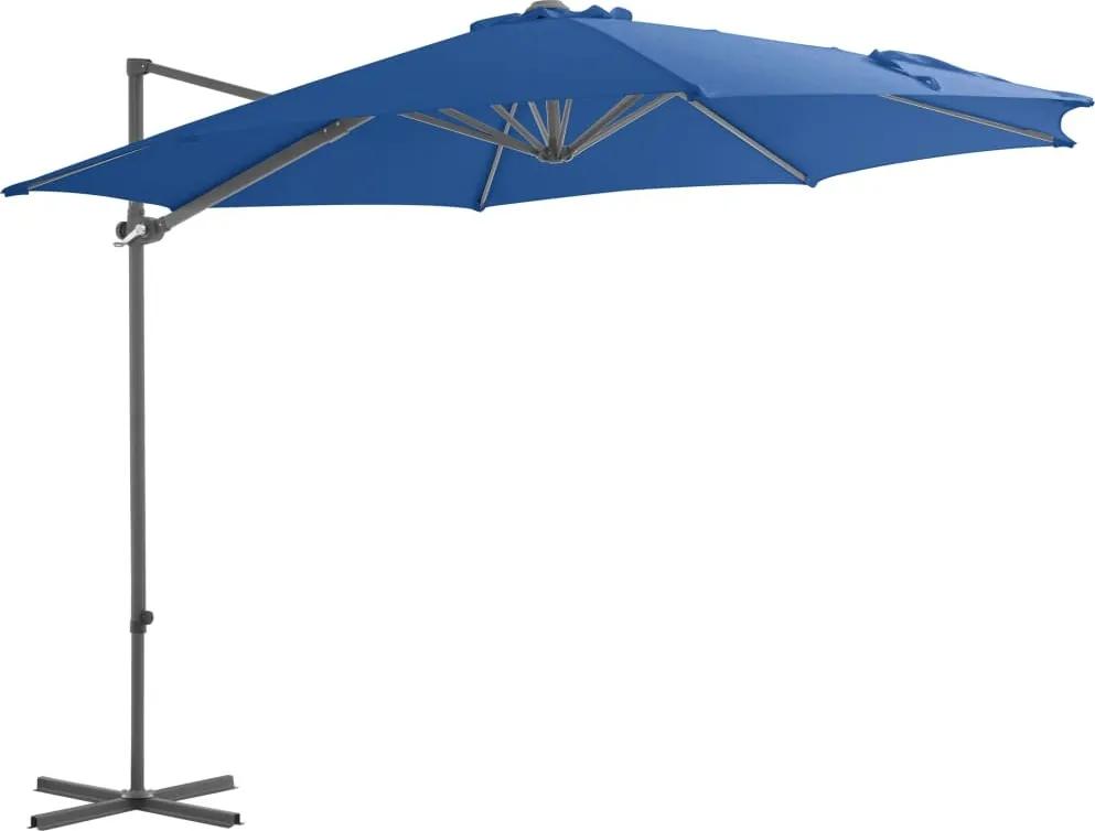 vidaXL Konzolový slunečník s ocelovou tyčí 300 cm barva [44630] Barva: Modrá