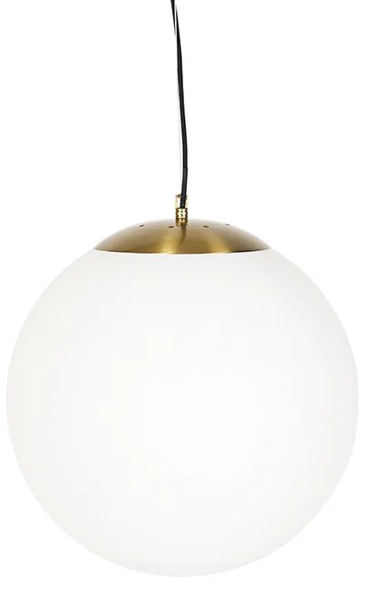 Skandinávská závěsná lampa opálové sklo 40 cm - Ball 40