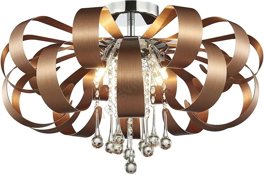 Stropní svítidlo Luxera 64374 RIBBON Nikl, Měď