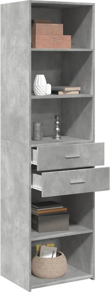 Skříň highboard betonově šedá 50x42,5x185 cm kompozitní dřevo 3281458