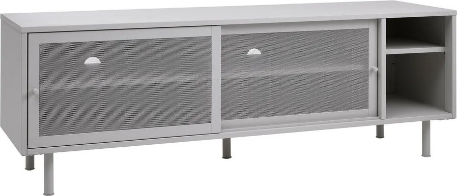 Šedý kovový TV stolek 160x55x45 cm Veep – Unique Furniture