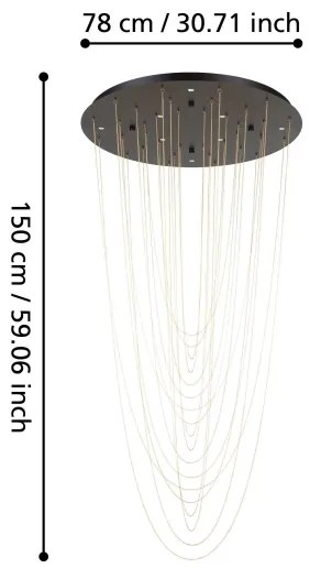 Eglo 390355 - LED Stmívatelné stropní svítidlo TREPUCO 8xLED/4,2W/230V 3000K