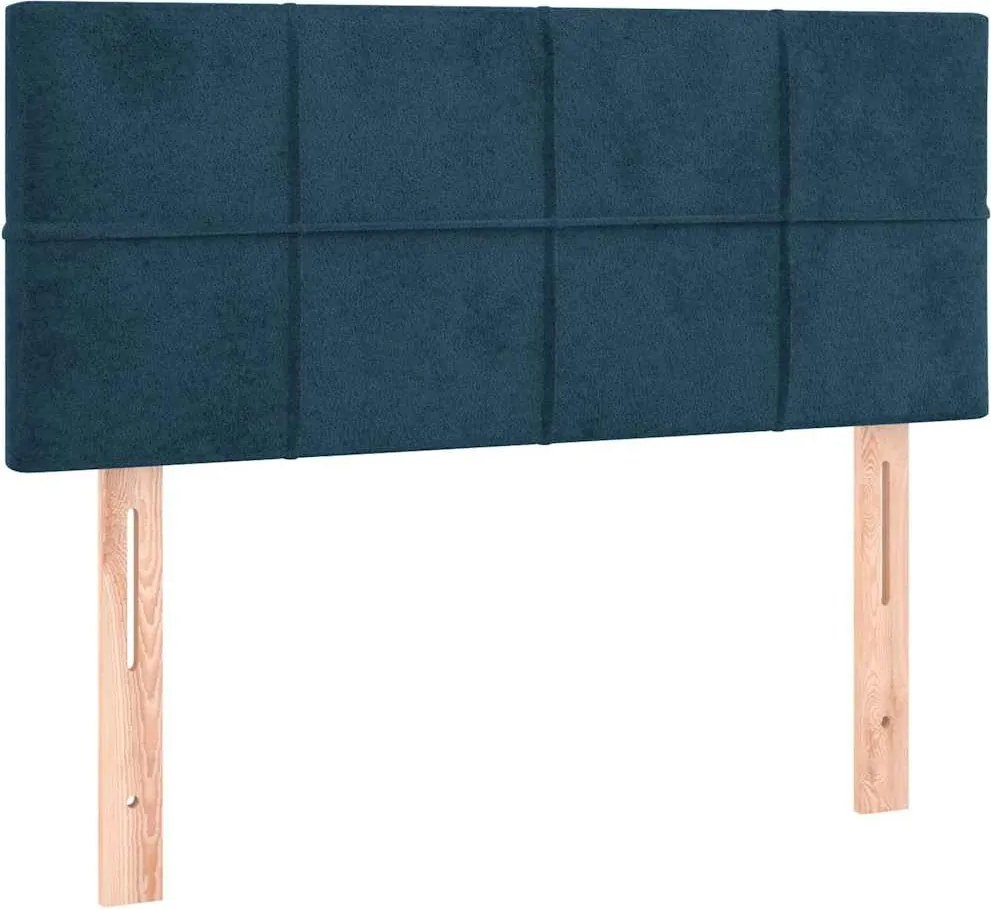 Box spring postel s matrací tmavě modrá 80 x 200 cm samet 3130929