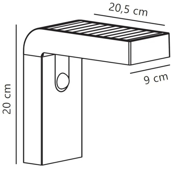 Nordlux - LED Solární nástěnné svítidlo se senzorem ALYA LED/5W/3,7V IP44