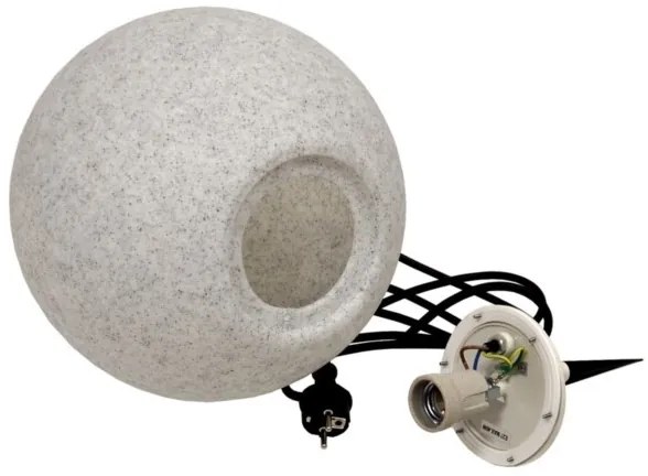 Venkovní lampa KULA 1xE27/60W/230V pr. 30 cm IP44 šedá