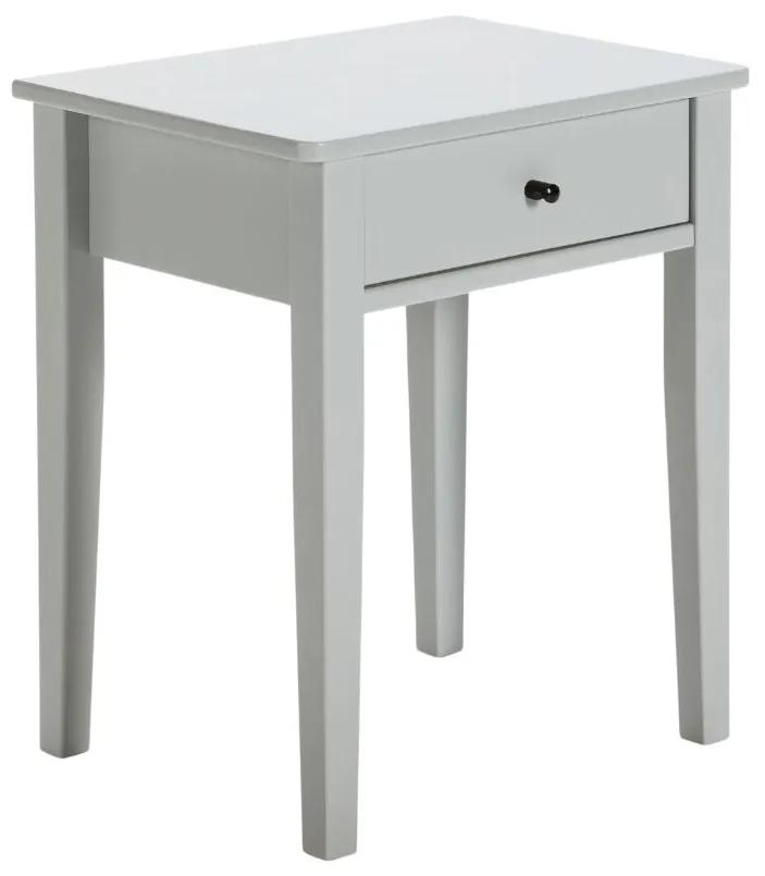 OnaDnes -20% Světle šedý lakovaný noční stolek Marckeric Bart 46 x 36,4 cm