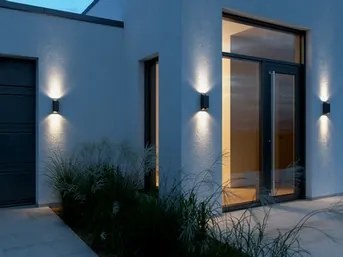 Venkovní nástěnné svítidlo NORDLUX Nico Square 22 IP54 GU10 2x70W černá 2218221003