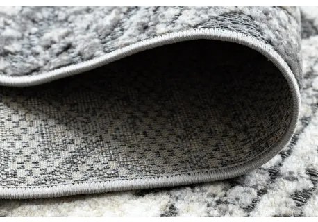 koberec Strukturální SOLE D3732 Aztécký, diamanty ploché tkaní šedá velikost 200x290 cm | krásné koberce cz