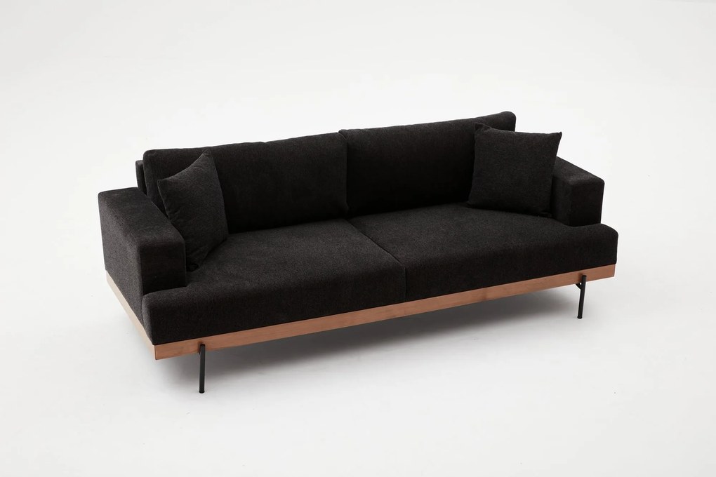 Hanah Home Třímístná pohovka LIVA antracitová 227 cm 825BLC2819
