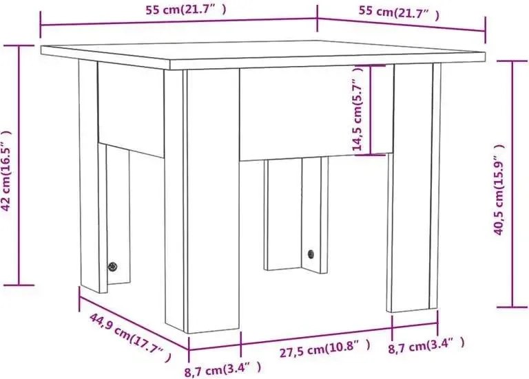 Konferenční stolek, dřevo, černá, NoBi INTERSYS 26