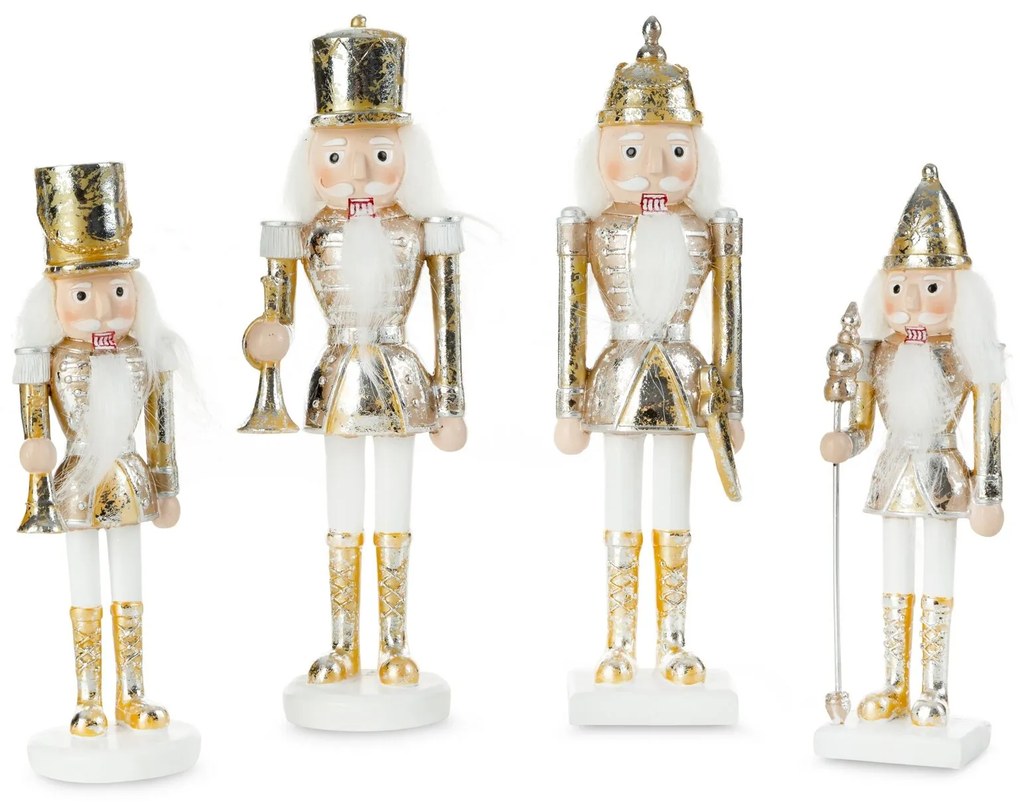 VÁNOČNÍ DEKORAČNÍ FIGURKA NUTCRACKER 20 CM ZLATÁ