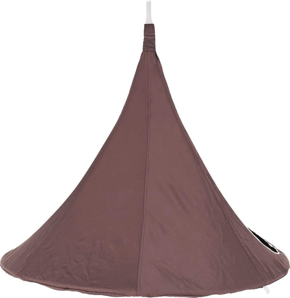 Závěsné houpací křeslo, šedohnědá TAUPE, KLORIN NEW TYP 2 BIG SIZE CACOON HAMMOCK