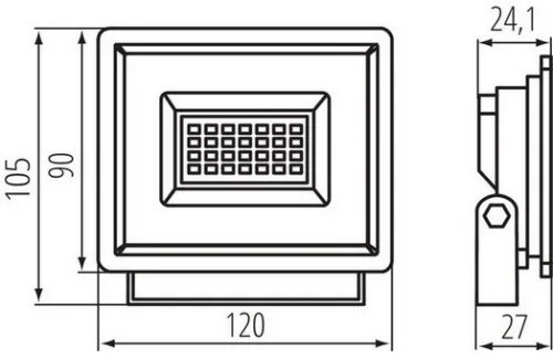 LED reflektor Kanlux Miledo GRUN NV LED-20-B 20W neutrální bílá 31391