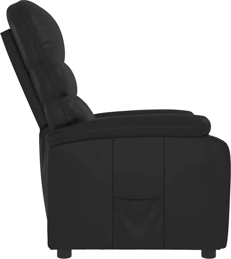 Polohovací křeslo černé umělá kůže 289682