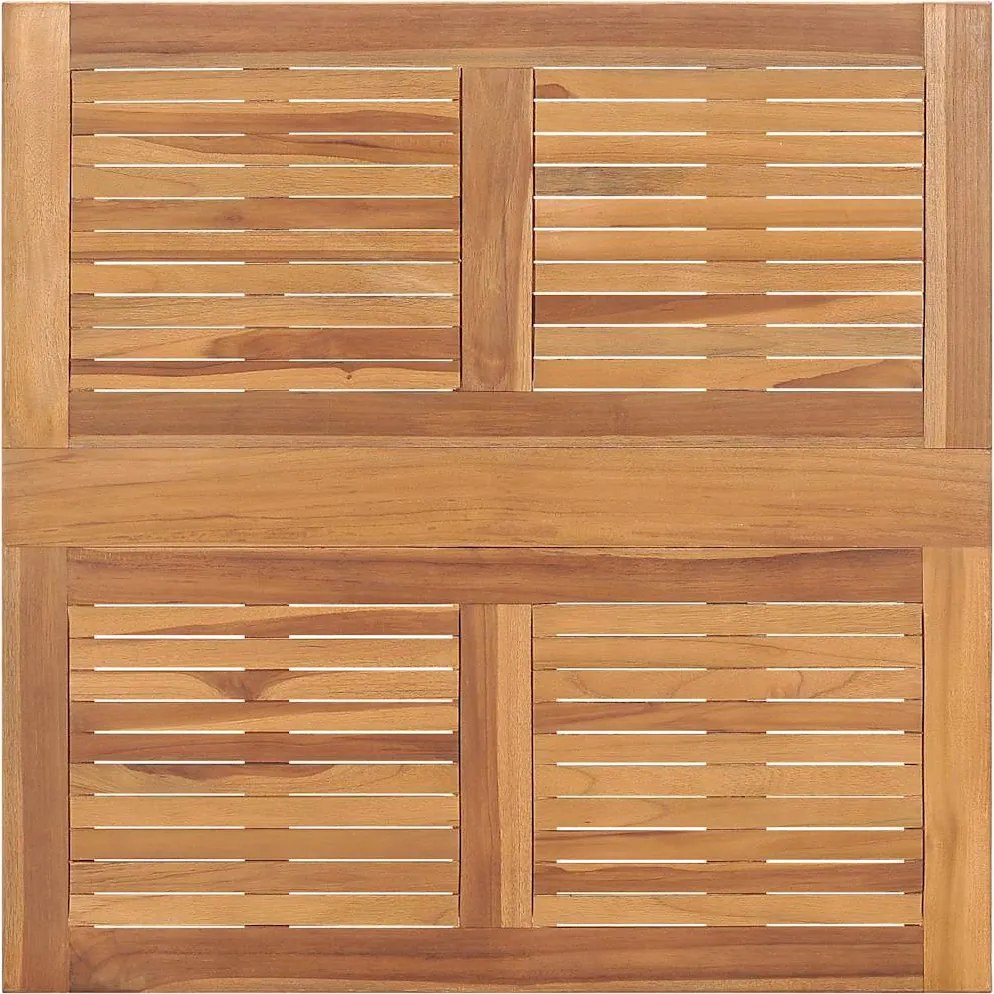 Skládací zahradní jídelní stůl 90 x 90 x 75 cm masivní teak 315448