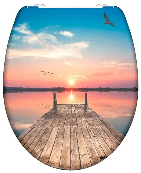 Eisl Sanitär WC prkénko Duroplast Soft Close Sunset Sky 82378