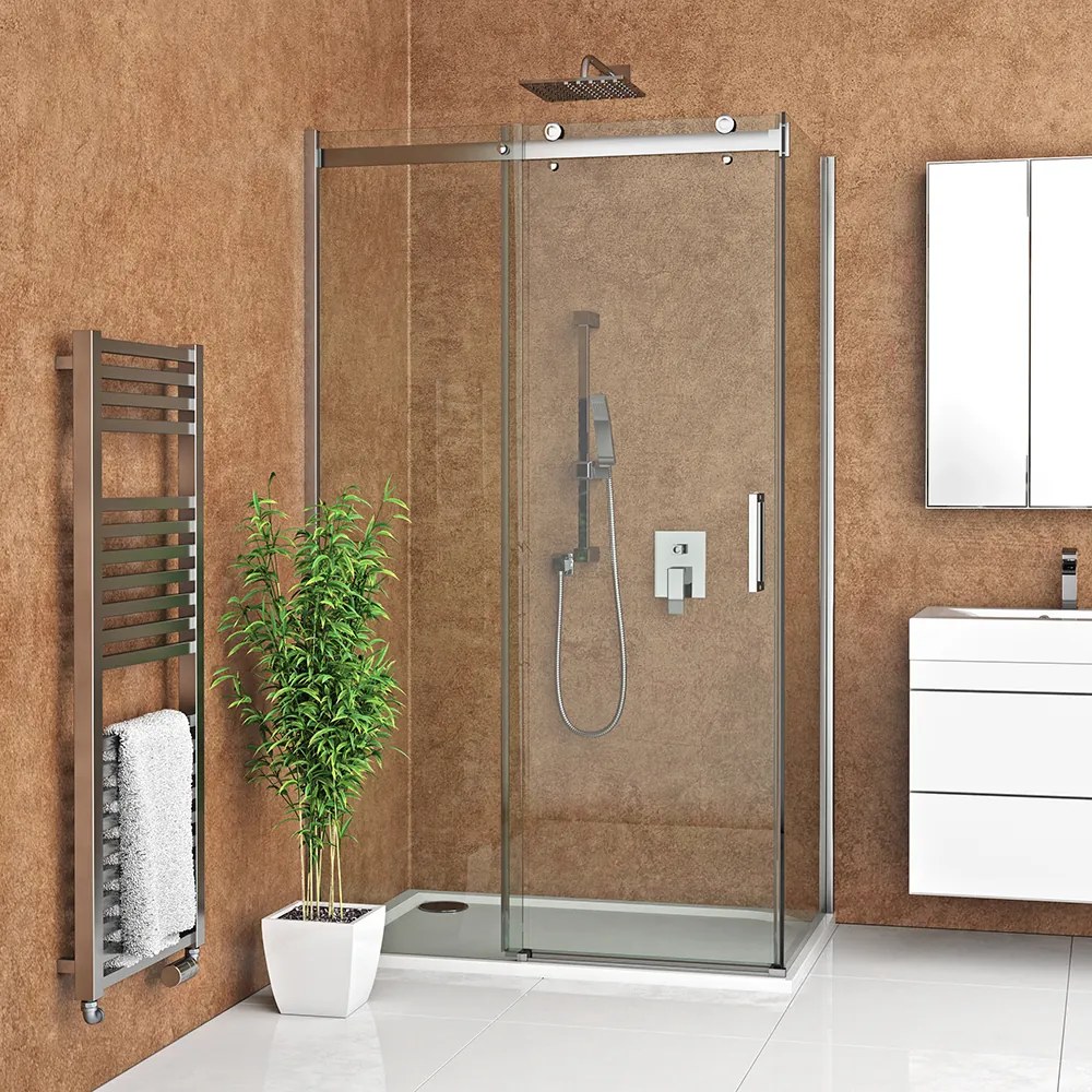 Roth Ambient Line obdélníkový sprchový kout 140 x 90 x 202 cm brillant transparent AMD2/1400_AMB/900 Koupelny Bernold