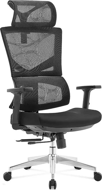 Ergonomická kancelářská židle ERGODO FOCUS - černá síťovina / nosnost 150 kg