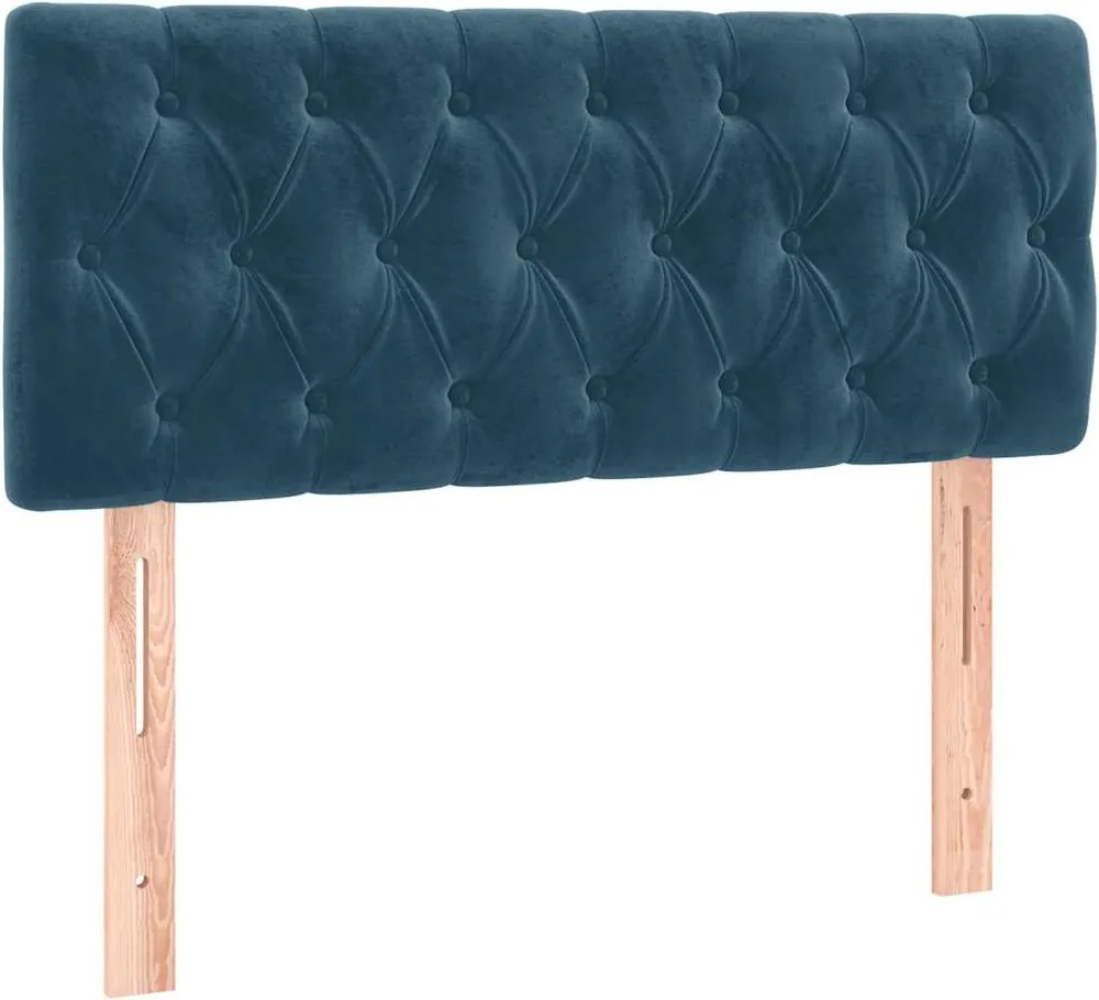 Box spring postel s matrací tmavě modrá 100x200 cm samet 3141471