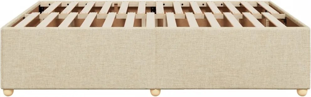 Rám postele bez matrace krémový 140 x 200 cm textil 3284741