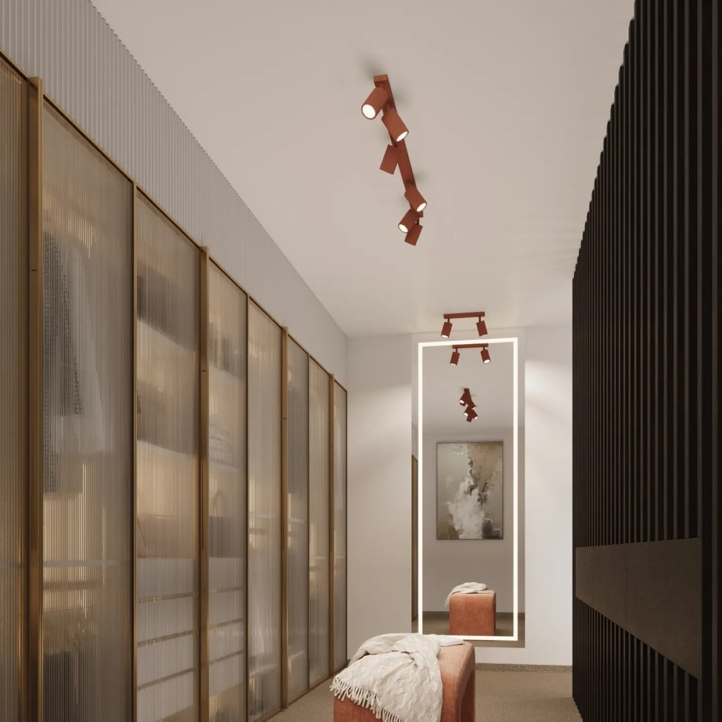 Sollux Lighting Nástěnné svítidlo KARBON červený okr