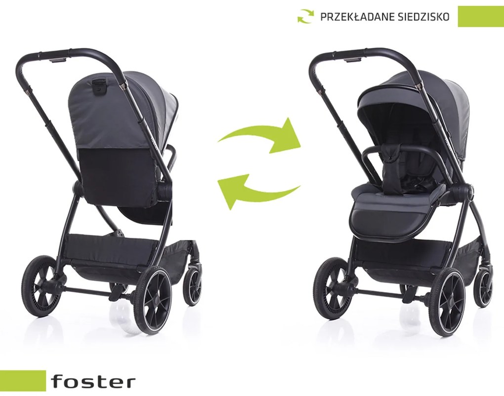 4Baby Kočárek 2v1 FOSTER  grafit