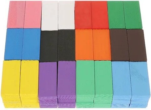Dřevěné domino barevné 360 ks Kruzzel 22914