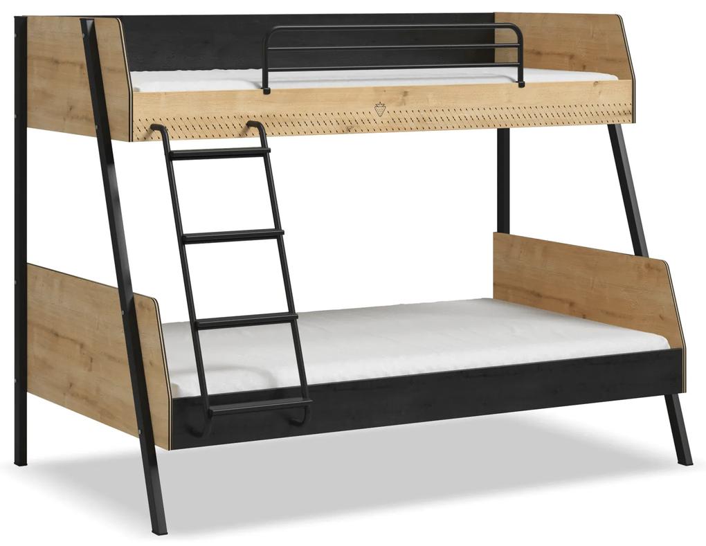Čilek Studentská patrová postel (90x200-120x200 cm) Black