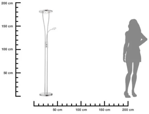 Leuchten Direkt 11778-55-LED Stmívatelná lampa HELIA LED/16,8W/230V + 2xLED/3,8W