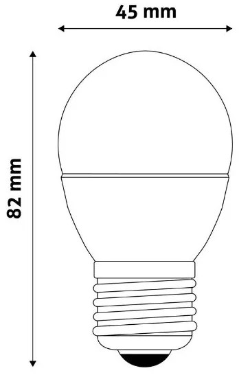 Prémiová LED žárovka E27 6W 530lm G45 EXTRA TEPLÁ, ekv. 43W, 3 roky