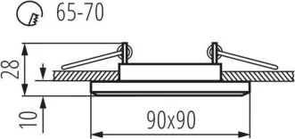 Podhledové svítidlo Kanlux MORTA CT-DSL50-B černá 18510